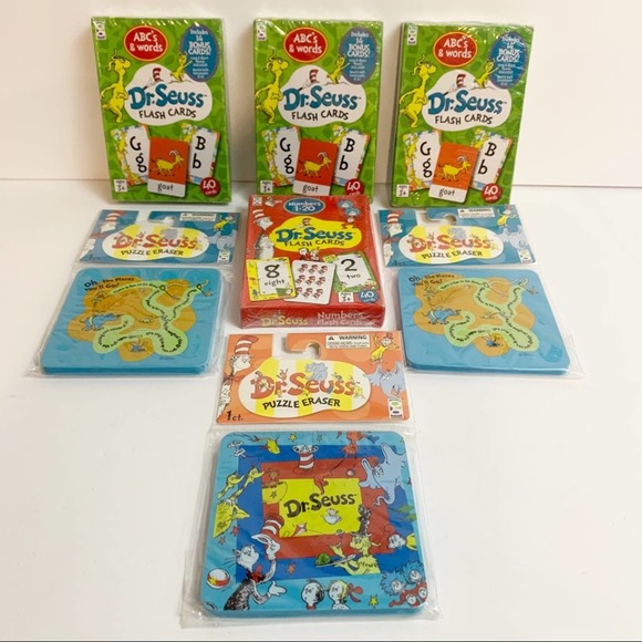 Dr. Seuss | Toys | Dr Seuss Educational Flash Card And Puzzle Eraser ...
